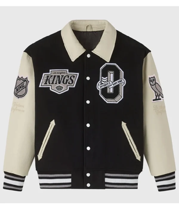 LA OVO Kings Black and Beige 2026 Varsity Jacket