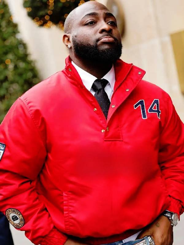 Paris Fashion Week Davido Red 2026 Jacket