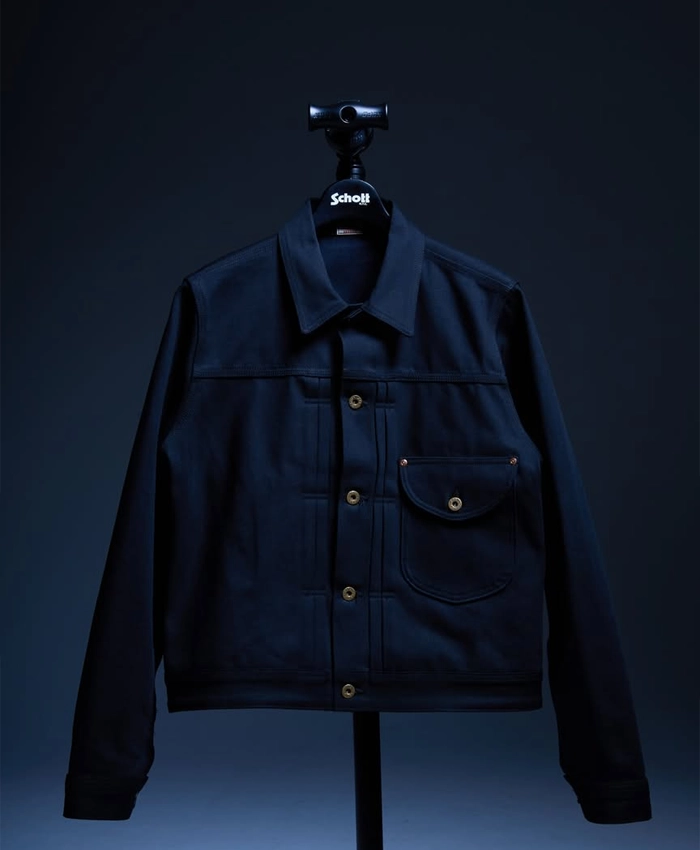 Schott X Lee 101 J Cowboy Black Denim Jacket